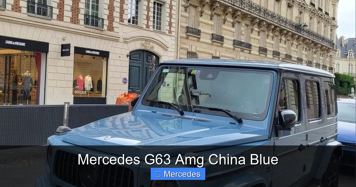 Mercedes G63 Amg China Blue - Premium SUV